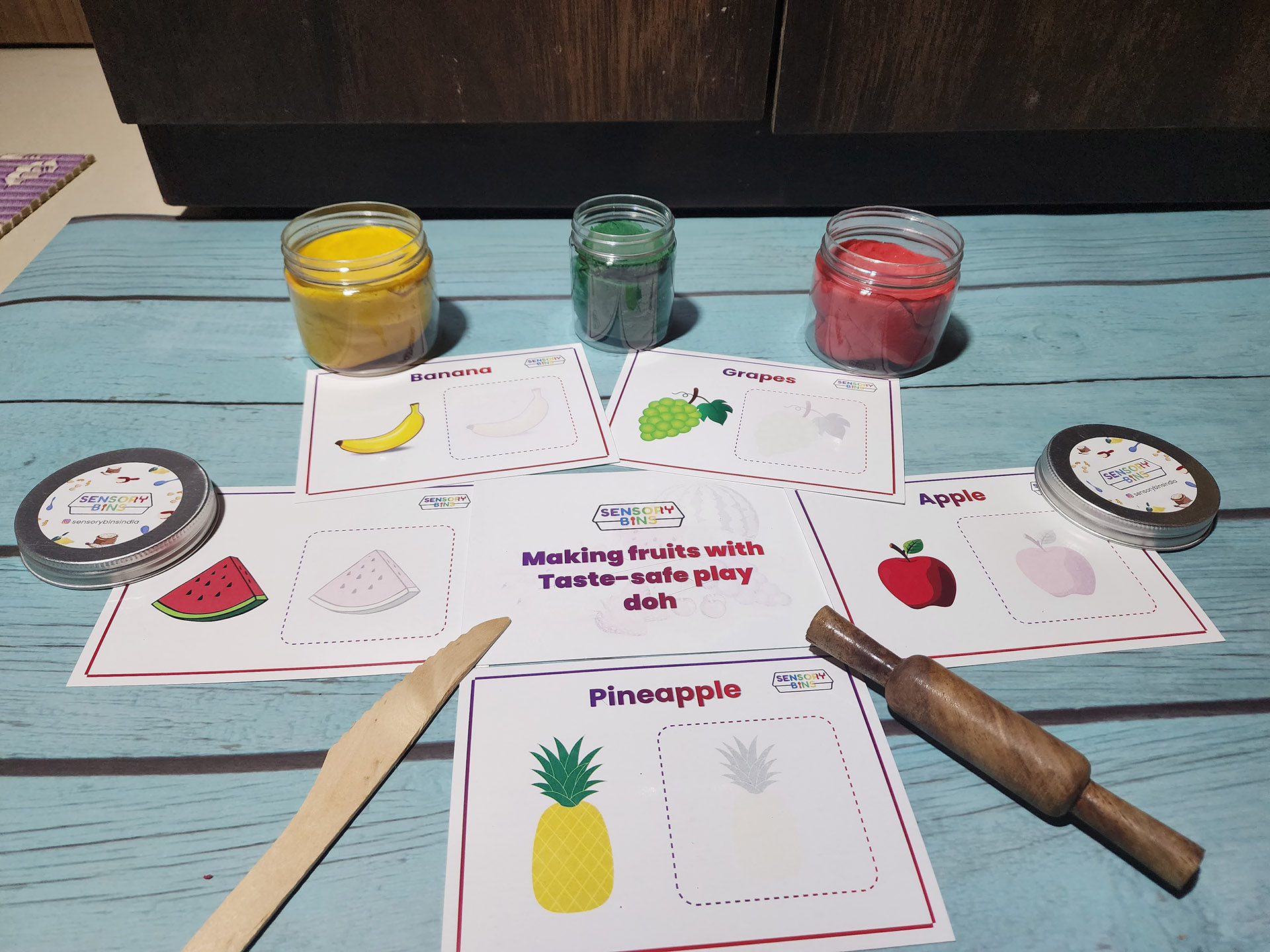FruitFusion Taste-Safe Play Dough Kit - Sensory Bins India