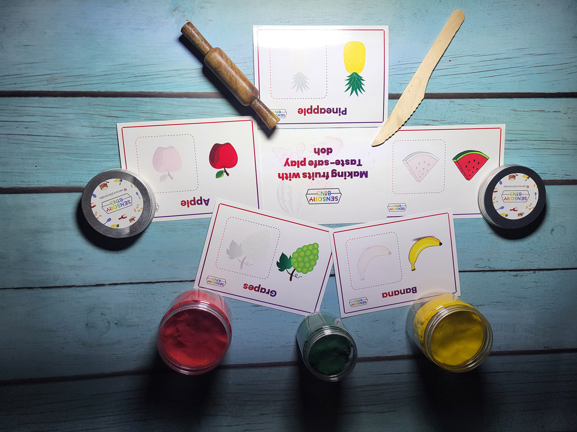 FruitFusion Taste-Safe Play Dough Kit - Sensory Bins India