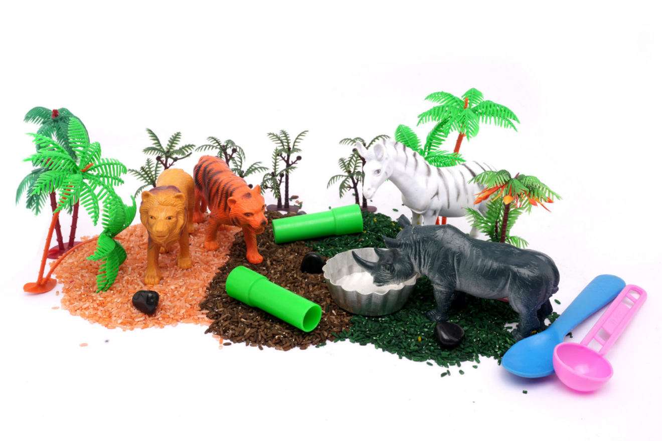 Jungle Sensory Play Bin | Animal-Themed Adventure Kit - Sensory Bins India