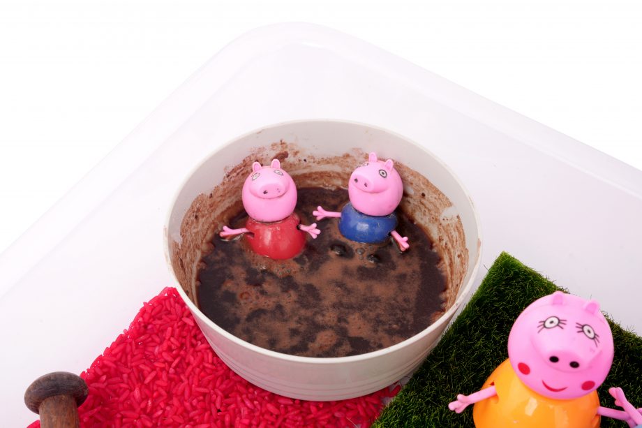 Peppa Pig’s muddy puddle paradise - Sensory Bins India